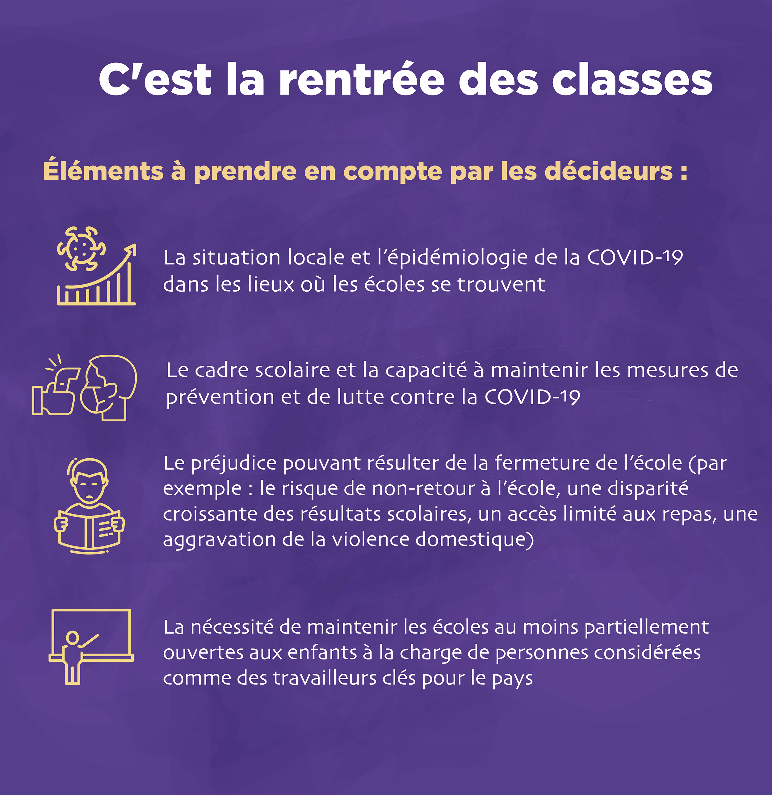 WHO EMRO - Conseils pour un retour à l’école en toute sécurité pendant ...