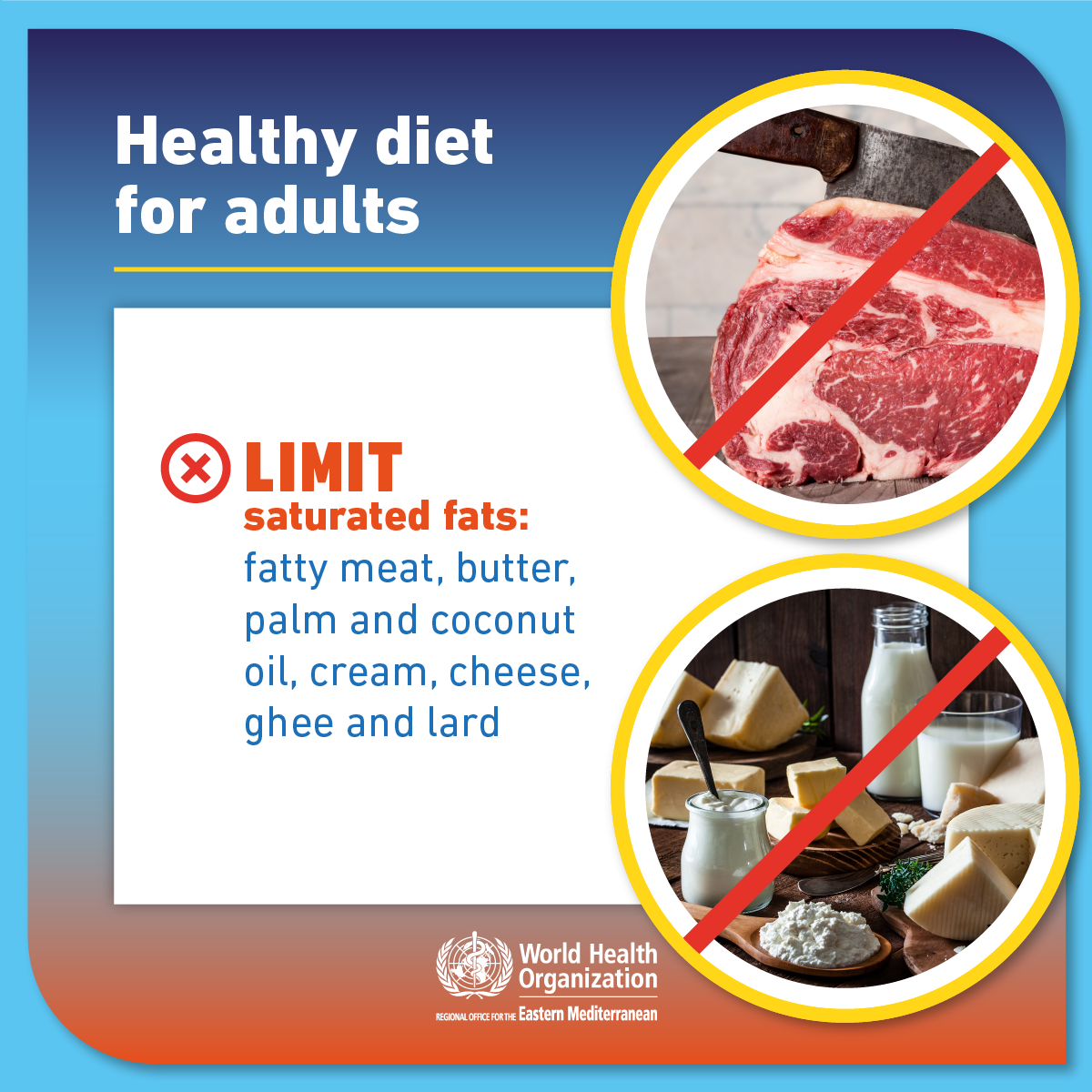 WHO EMRO | Healthy diet for adults | Campaigns | NCDs